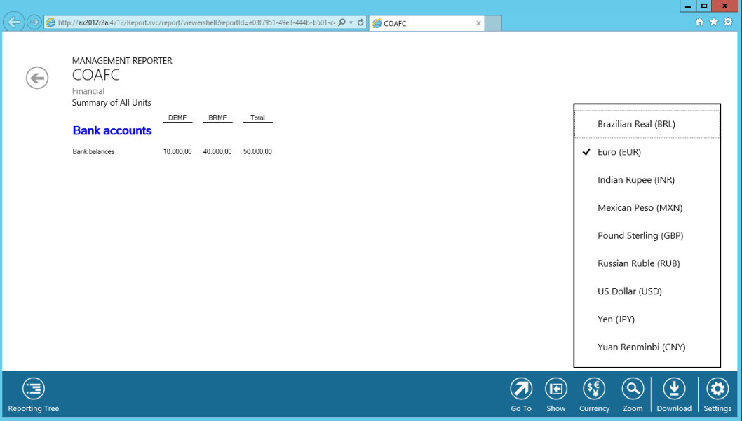 Management Reporter – Reports based on different Chart of Accounts ...